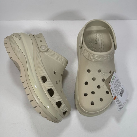 CROCS | Shoes | Crocs Mega Crush Chunky Platform Clogs Bone Womens Size ...